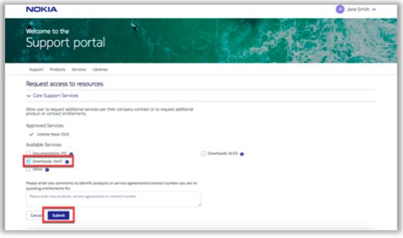 Requesting access to resources