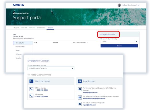 Navigating the Support portal